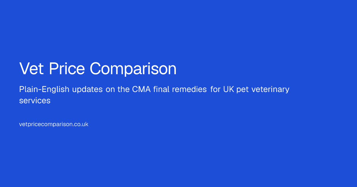 Vet Price Comparison